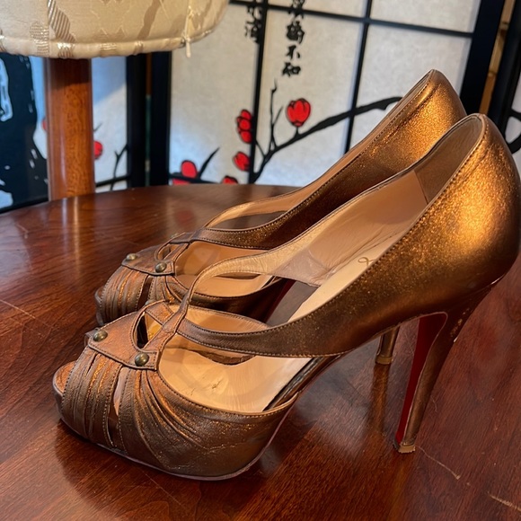 Christian Louboutin | Shoes | Christian Louboutin Bronze Nappa Leather ...